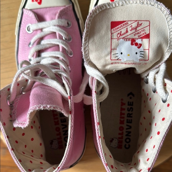 Converse | Shoes | Hello Kitty Pink Converse Hightop Sneakers | Poshmark